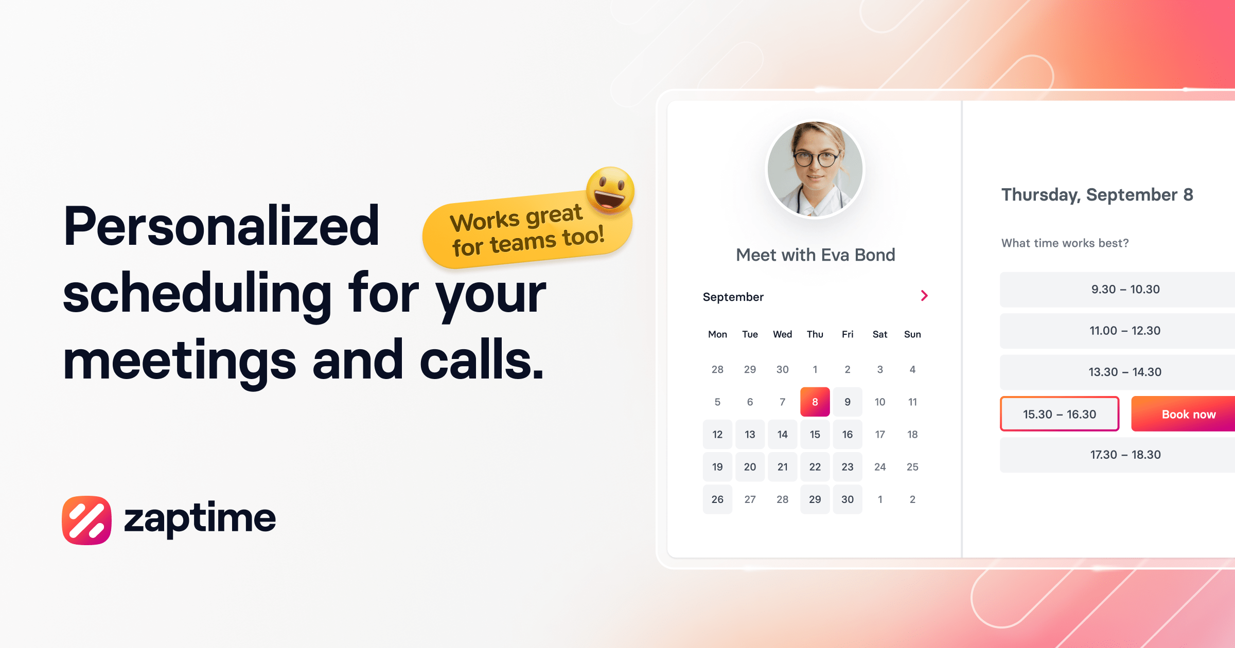 Personalized Scheduling for Meetings and Calls | Zaptime